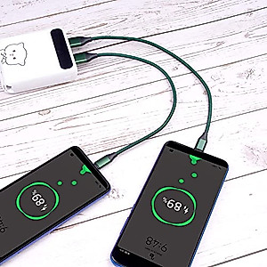 Short Micro USB Cable 3Pack 0.5FT/6inch Android Durable Premium Nylon Braided Fast Charging Sync Cord for Car,Power Banks,Roku TV Stick,4K Fire TV Stick,Chromecast,Samsung LG Phone Portable Charger