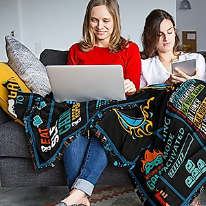 Punofell Best Gaming Gifts for Men - Game Room Decor Gift for Boys/Men - Gamer Gifts Ideas- Gifts for Gamers - Video Game Lover Gifts - Gift for Game Lovers - Gifts for Gaming Blanket 50" x 60"