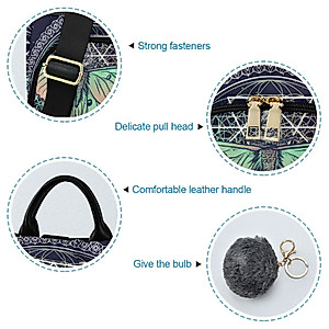 ALAZA Beautiful Night Moth Boho Backpack Purse for Women Travel Bag Anti Theft Back Pack Fashion Shoulder Bag with Adjustable Straps