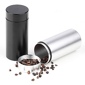 OZCHIN Aluminum Storage Jar Portable Airtight Smell Proof Container Bottle Multipurpose Storage Container for Spices, Coffee & Teas 80ml