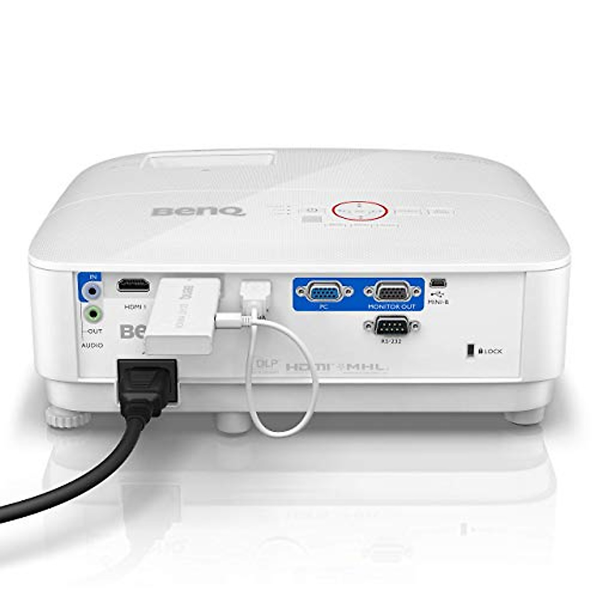 BenQ TH671ST Full HD 1080p Projector for Gaming: High Brightness 3000 ANSI Lumen, Low Input Lag, Superior Short Throw for Table Top Placement - White (Renewed)