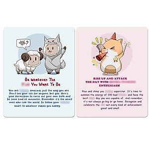 Lacunas Affirmies Profanity Affirmation Cards Deck - Treat Your Fine A** Self - 50 Positive Affirmations for People Who Like to Say F***