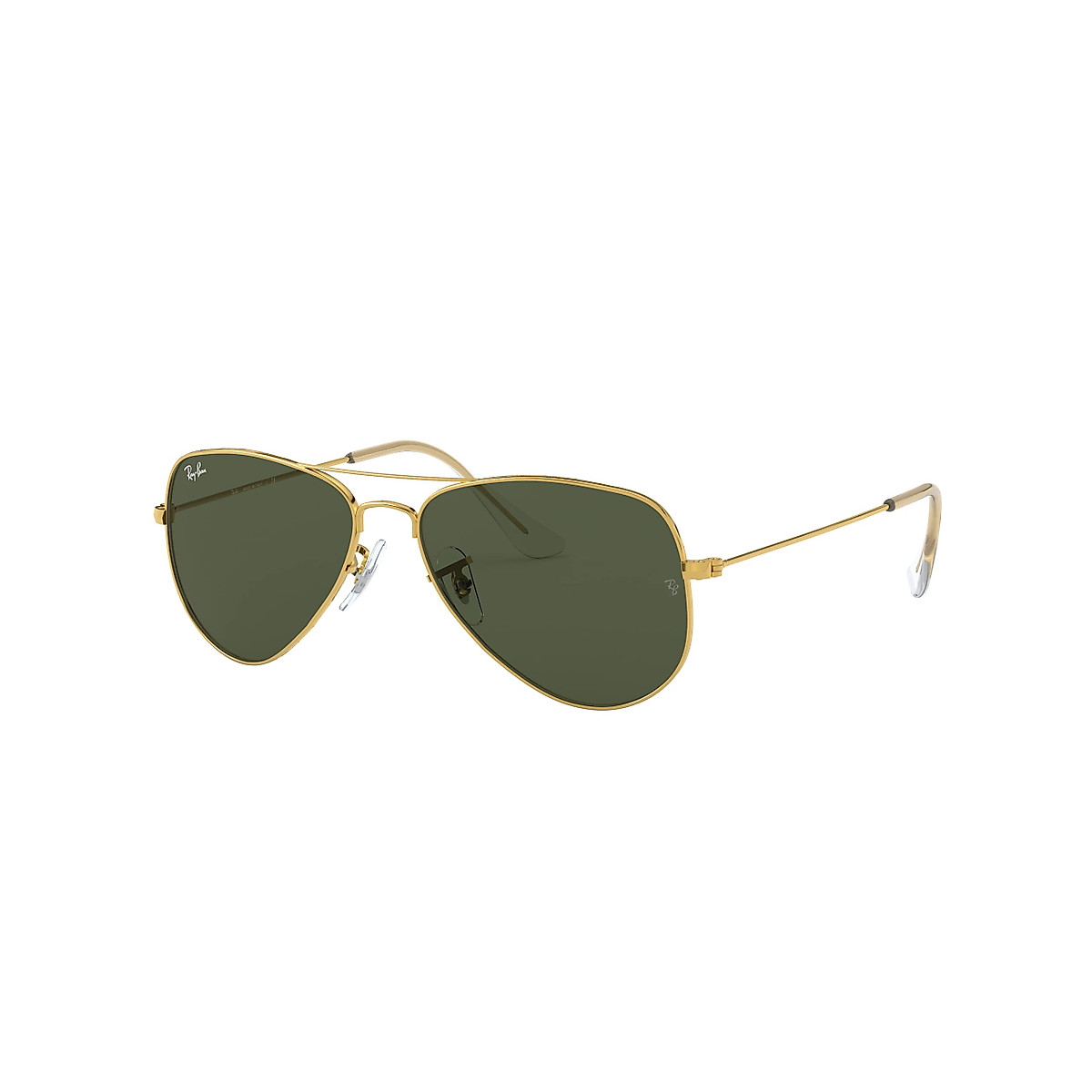 Ray-Ban RB3044 Aviator Small Metal Sunglasses, Gold/G-15 Green, 52 mm
