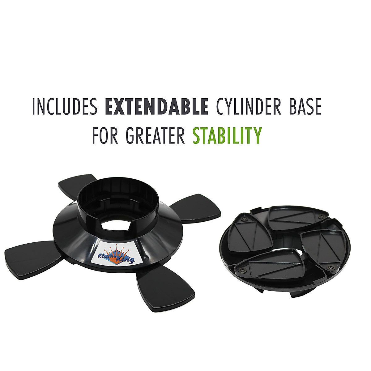 Flame King YSN1LBB Propane Base for 1LB and 1/2LB Propane Canisters for Safety and Stability