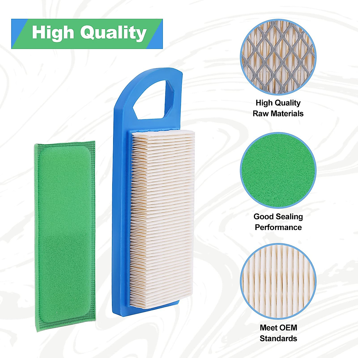 Aouton 4 Pack 697153 698083 Air Filter for GY20573 Craftsman 33425 642592 653202 695547 697014 697153 697634 697776 698083 795115 LA100 LA105 LA110 LA115 Lawn Mower Air Cleaner