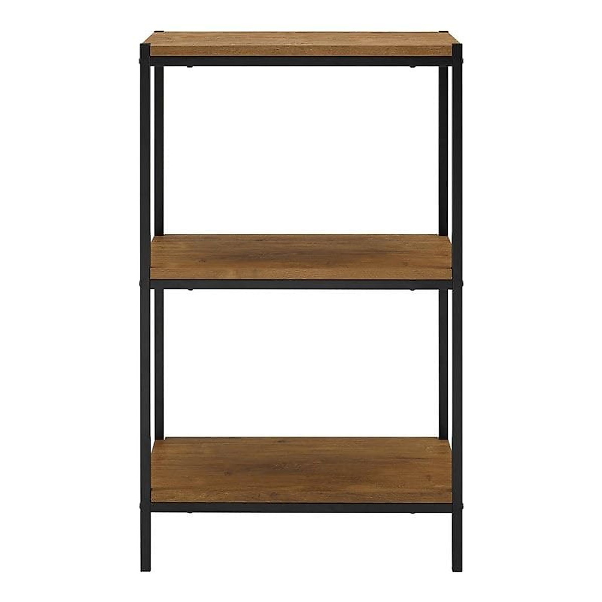 Compact Oak Brown Bookshelf with Open Shelves for Small Spaces,38.30 x 13.10 x 23.60 Inches,standing shelves,short bookcase,2 tier bookshelf,storage bookshelf,brown bookcase,solid wood bookshelf,books