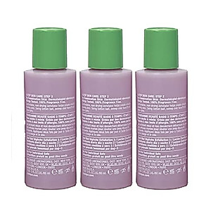 Pack of 3 x Clinique Clarifying Lotion 2 for Dry Combination Skin, 2 oz each Travel Size, Unboxed