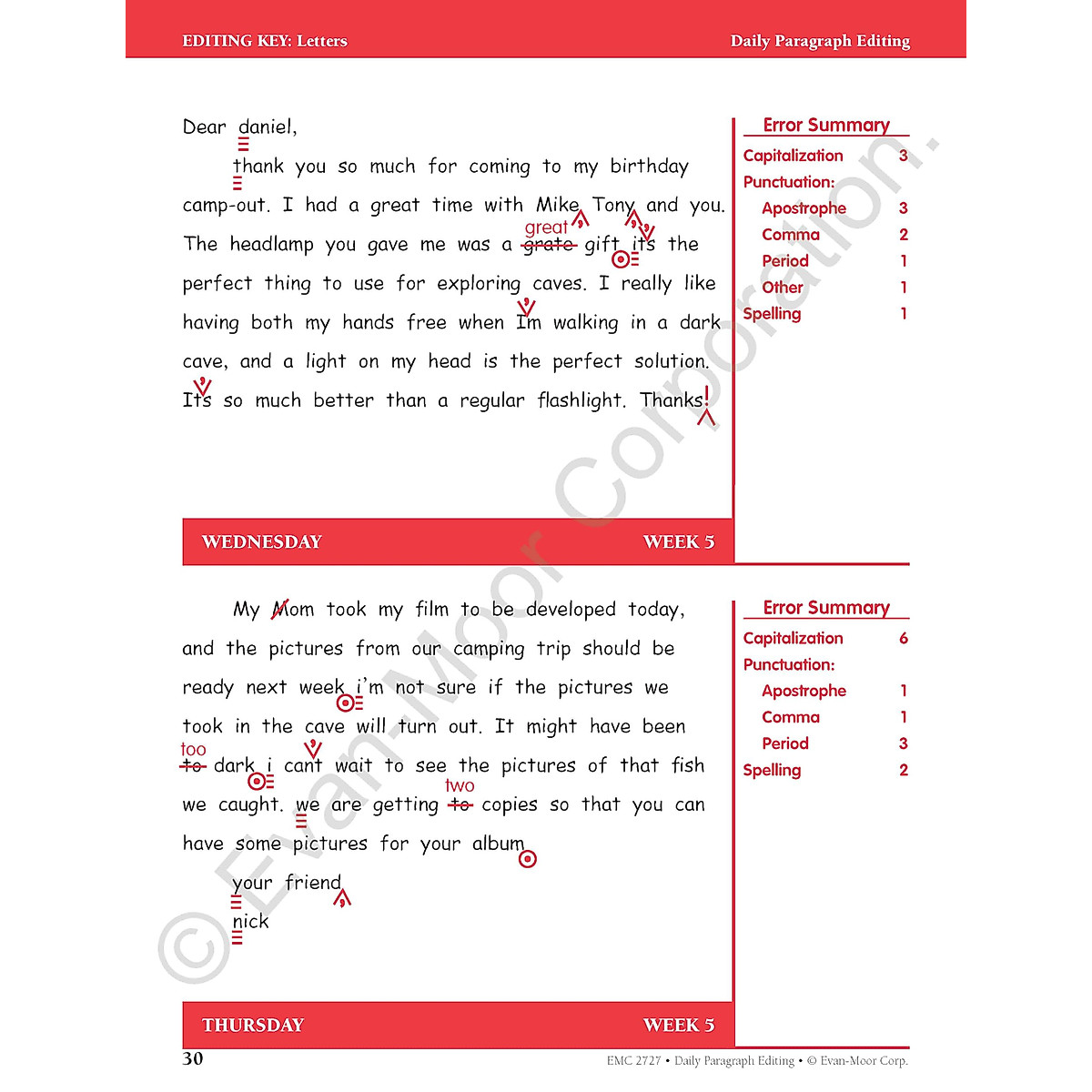 Evan-Moor Daily Paragraph Editing, Grade 4