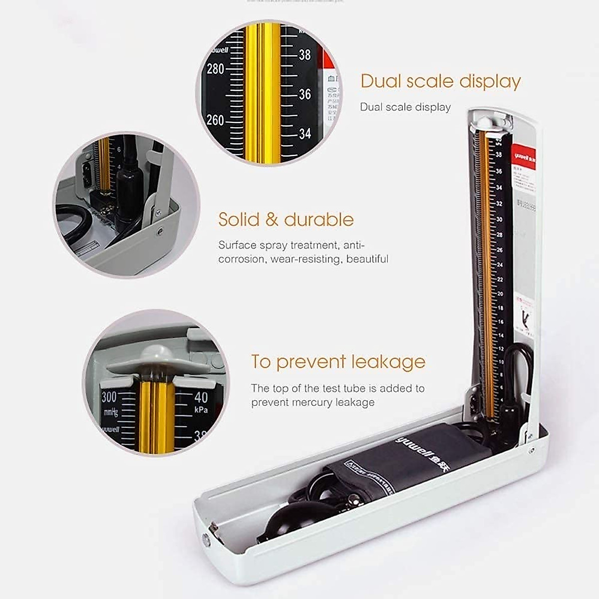 TTZ Professional Sphygmomanometer, Sphygmomanometer Set Accurate Readings Desktop Manual Blood Pressure Cuff Durable Carrying Case (Color : Sphygmomanometer)