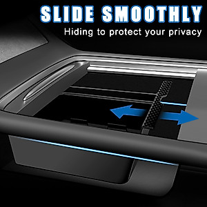 XINTUO 5Pcs Center Console Organizer Tray Compatible for Tesla Model Y Accessories 2025 2024-2021 Armrest Hidden Drawer Storage Box Cup Holder (Not Compatible for Model 3 2024)