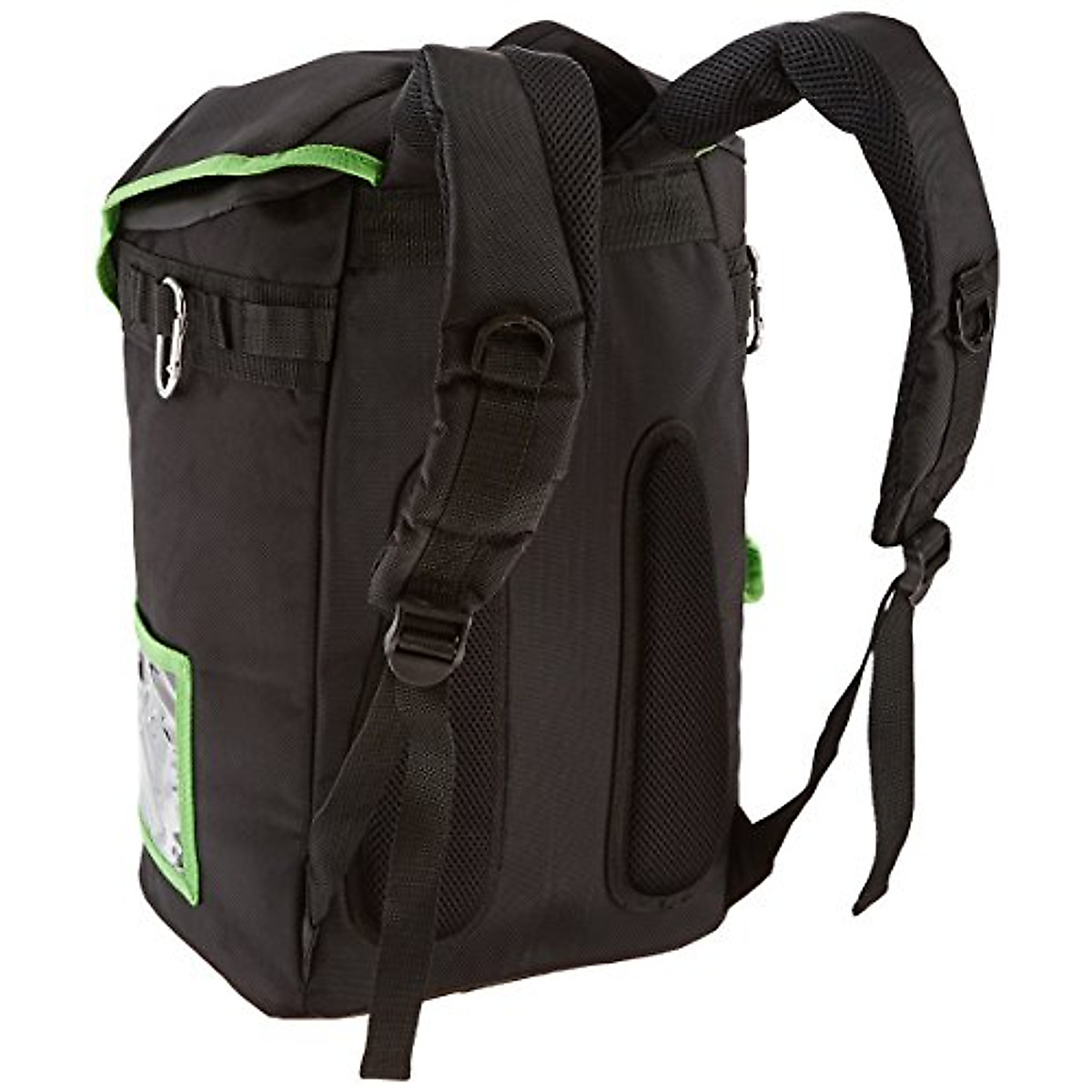 Hilmor HVAC/R Refigerant Tank & Utility Backpack with 8 Carabiner Loops & Storage Pocket, Black & Green, 1891628