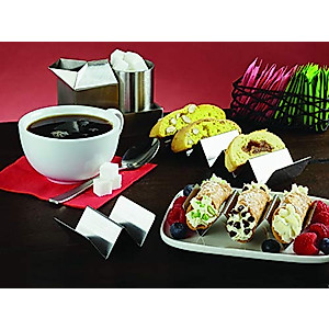 American Metalcraft MTSH5 Stainless Steel Mini Taco Holder, 4-5 Compartments, 6.95" x 2", Silver