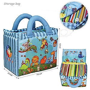 TEYTOY Baby Toy Zoo Series 26pcs Soft Alphabet Cards with Cloth Bag for Over 0 Years