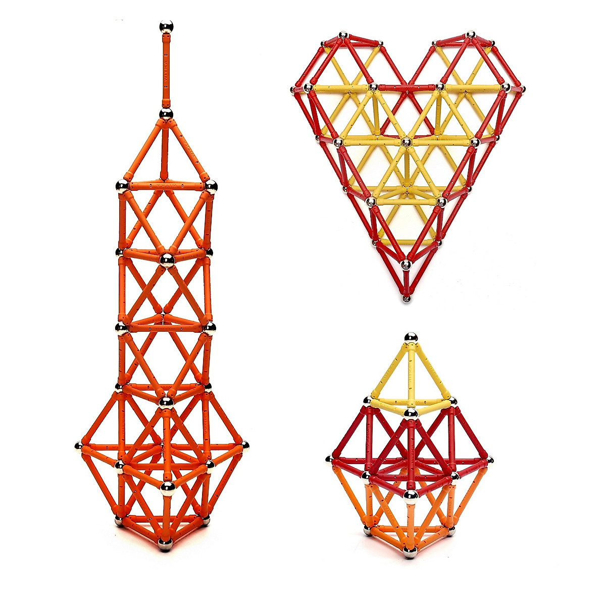 WITKA 99 Pieces Magnetic Building Sticks Blocks Toy Brain Training STEM Toys Intelligence Learning Games Set Gift for Kids