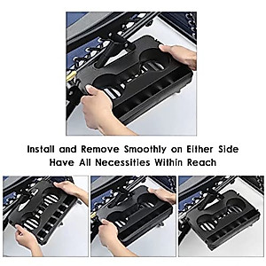 Evron Zero Gravity Chair Tray,Cup Holder for Zero Gravity Lounge Chair,Bag Hanging Design Recliners Cup Holder Tray Clip On Chair Table/Tray for Carrying iPhone/ iPad/Thermos Cup Black 2 Pack