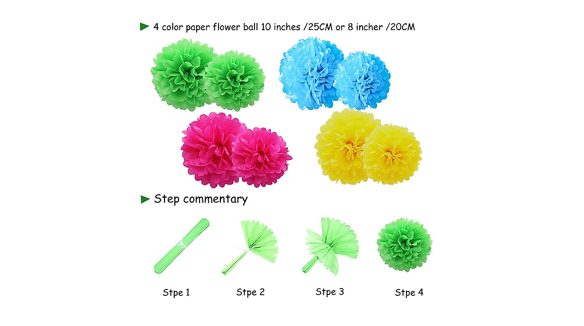 Vibrant Paper Fan Set for Parties and Events