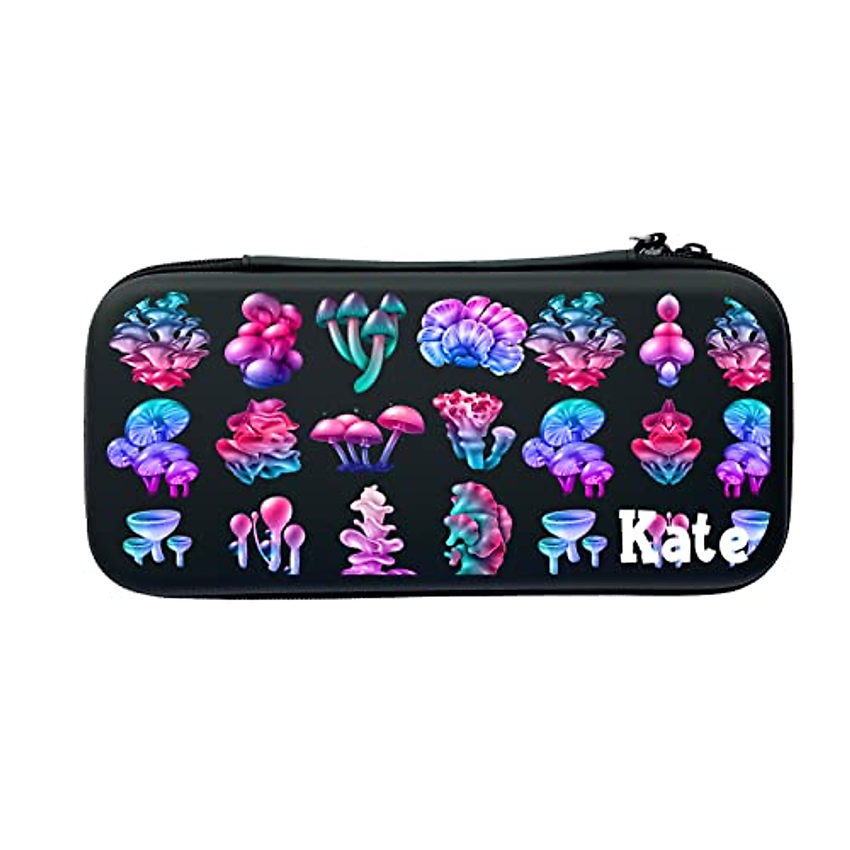 Groovy Case Made For Nintendo Switch Personalized Name Switch OLED Console Games Protective Funny Mushrooms Travel Carry Case for Gamers Kids Girls MB128