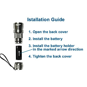 HQRP Professional 21 LED Flashlight Blacklight for Detect Uranium Glass, Depression Glass, Vaseline Glass