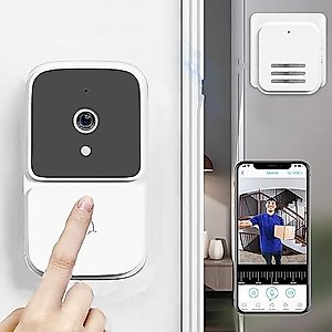 MIANHT 𝓼𝓮𝓬𝓾𝓻𝓲𝓽𝔂 Cameras Wireless Outdoor - Home 𝓼𝓮𝓬𝓾𝓻𝓲𝓽𝔂 Cameras, Ring Doorbell Camera Wireless, WiFi Rechargeable 𝓼𝓮𝓬𝓾𝓻𝓲𝓽𝔂 Door Doorbell