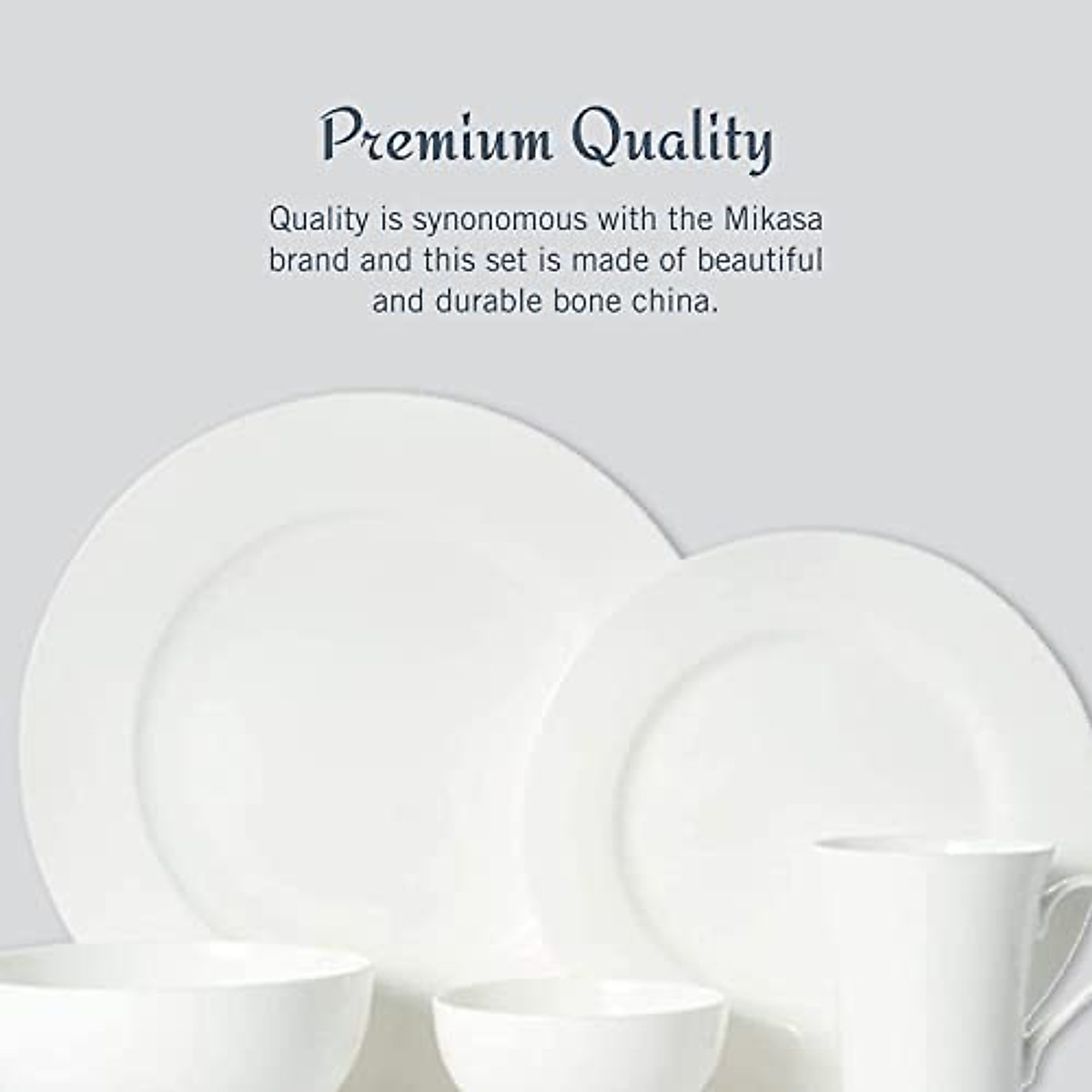 Mikasa 5225580 40 Piece Delray Bone China Dinnerware Set
