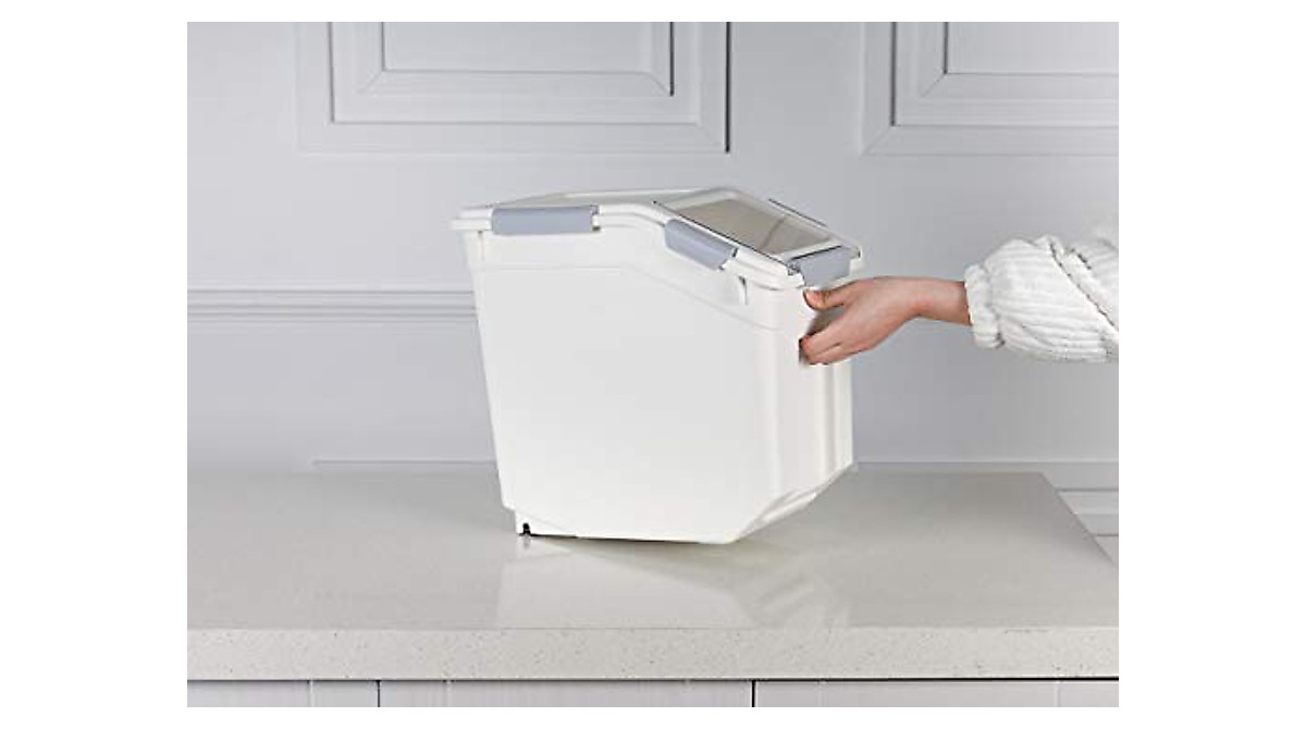 Rice Storage Container with Wheels & Locking Lid - 15L Capacity