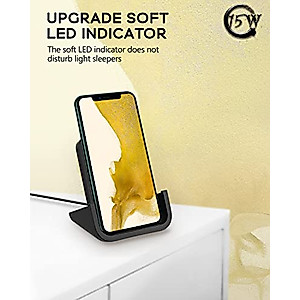 YW YUWISS 15W Fast Wireless Charger Wireless Phone Charger Stand Compatible with Apple iPhone 14 13 12/12 Pro Max/ 11Pro/11Pro Max, Samsung Galaxy S22 S21 S20