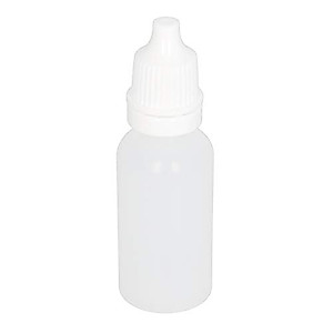 Othmro 0.5oz PE Lab Eye Plastic Dropper Bottles 30pcs, 15ml Squeezable Eye Liquid Dropper Thin Mouth Via of Liquid Sample Seal Storage Bottle with Childproof White Cap