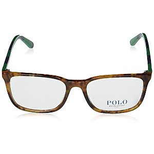 Polo Ralph Lauren Men's PH2234 Semi-Circular Prescription Eyewear Frames, Shiny Jerry Havana/Demo Lens, 54 mm