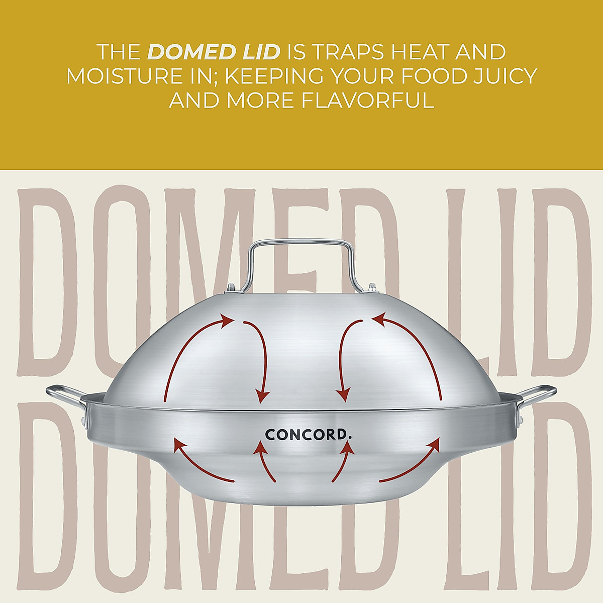 CONCORD Stainless Steel 8 Piece 22" Comal Cookware Set. Comales Discada Set