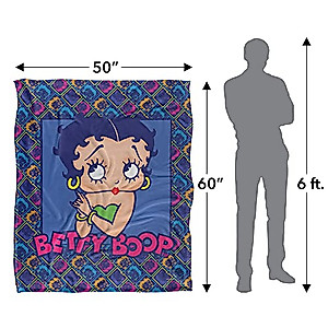 Betty Boop Pop Betty Officially Licensed Silky Touch Super Soft Throw Blanket 50" x 60"
