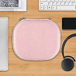 Geekria NOVA Shield Headphones Case Compatible with AKG Y50BT, Y50BTBLK, Y400 Wireless, Y45BT Wireless, N60NC, Y500 Case, Replacement Hard Shell Travel Carrying Bag with Cable Storage (Pink)