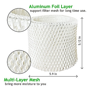 Humidifier Wicking Filters Hisiruil 4 Pack Premium Replacement Filter for Vicks Filter WF2 Humidifier V3100, V3500, V3500N, V3600, V3700, V3800, V3850, V3850JUV, V3900, HCM-300T, HCM-315T, HCM-350