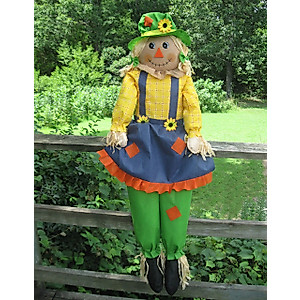 60" Scarecrow Pair Sitters Country Halloween Fall Decor Decoration Props