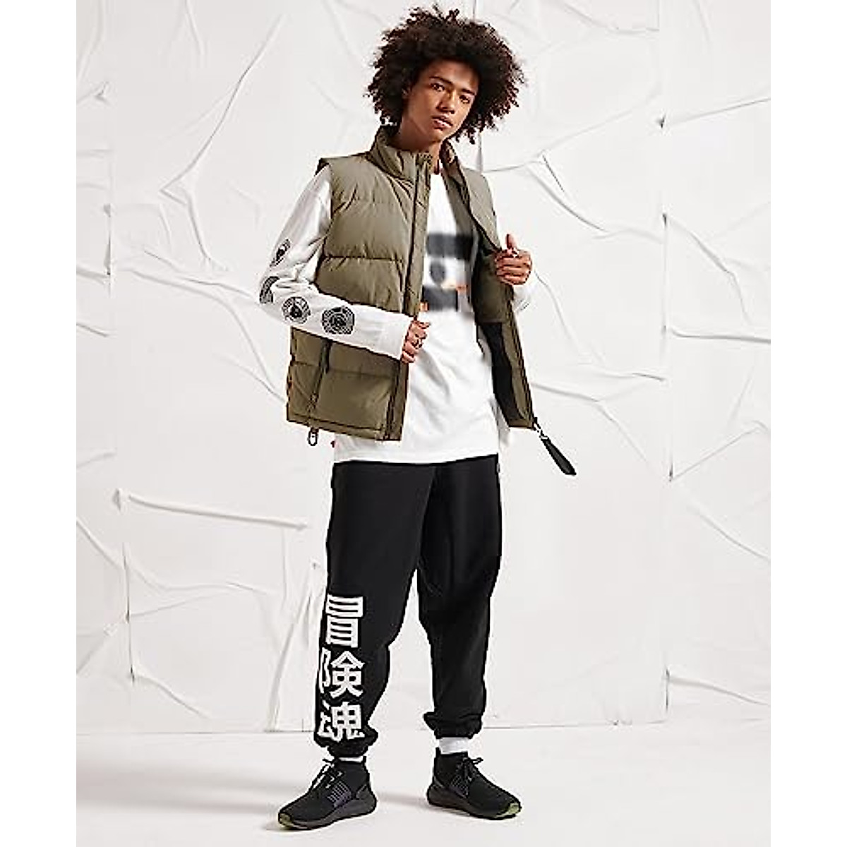 Superdry Mens Unisex Opposition 2.0 Top, Oversized Fit, Unisex New Chalk Size S/M