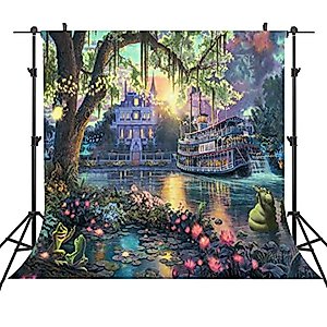 SSCSTS 6x6ft Palace Photography Background Fairy Tale Prince Princess Happiness Frog Castle Photography Background Studio Props LYST735
