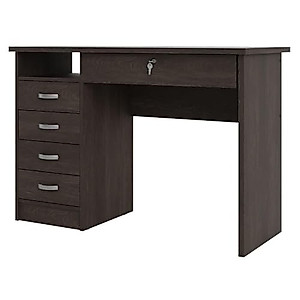 Tvilum, Dark Chocolate Walden Desk with 5 Drawers