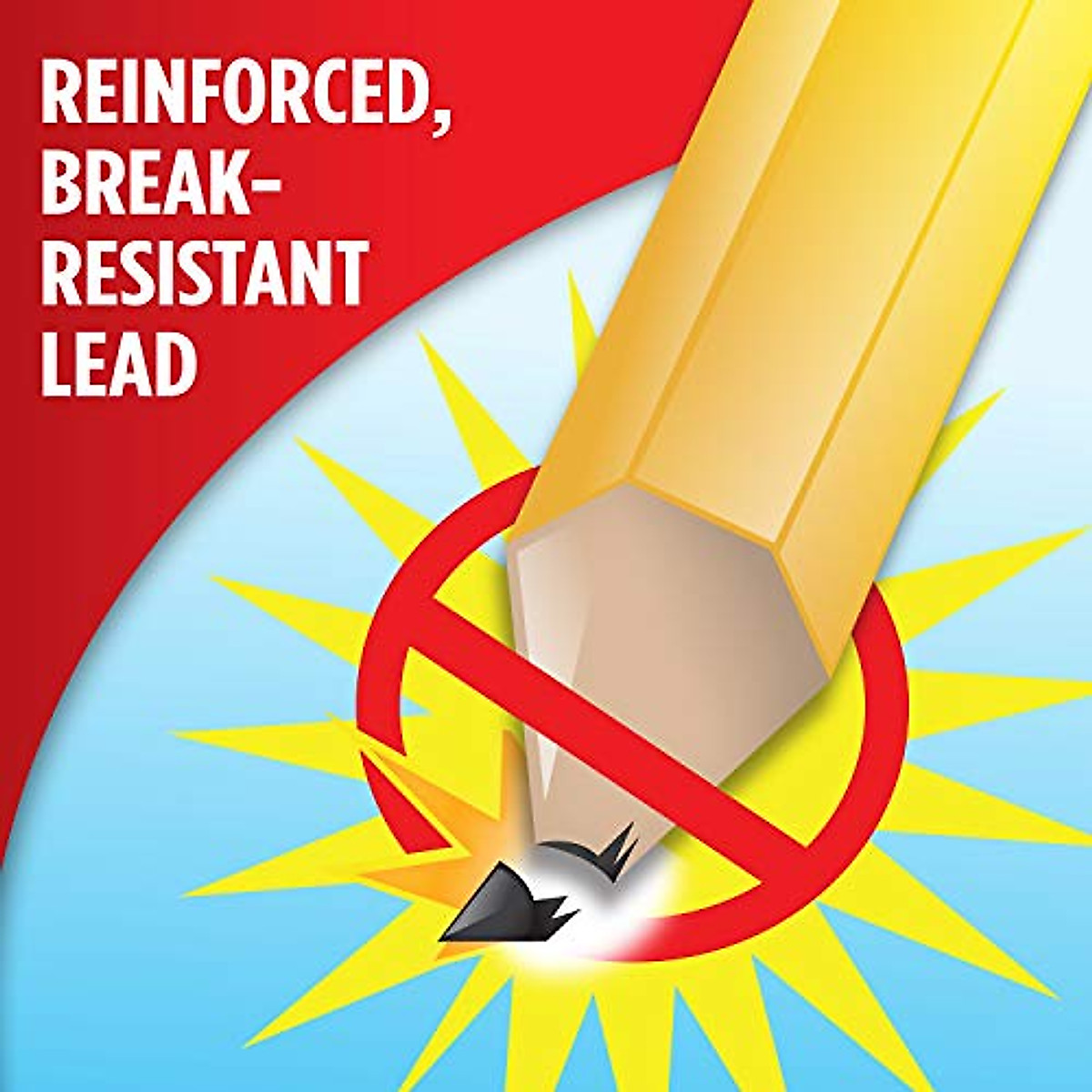 Paper Mate EverStrong #2 Pencils, Reinforced, Break-Resistant Lead When Writing, 24-Pack