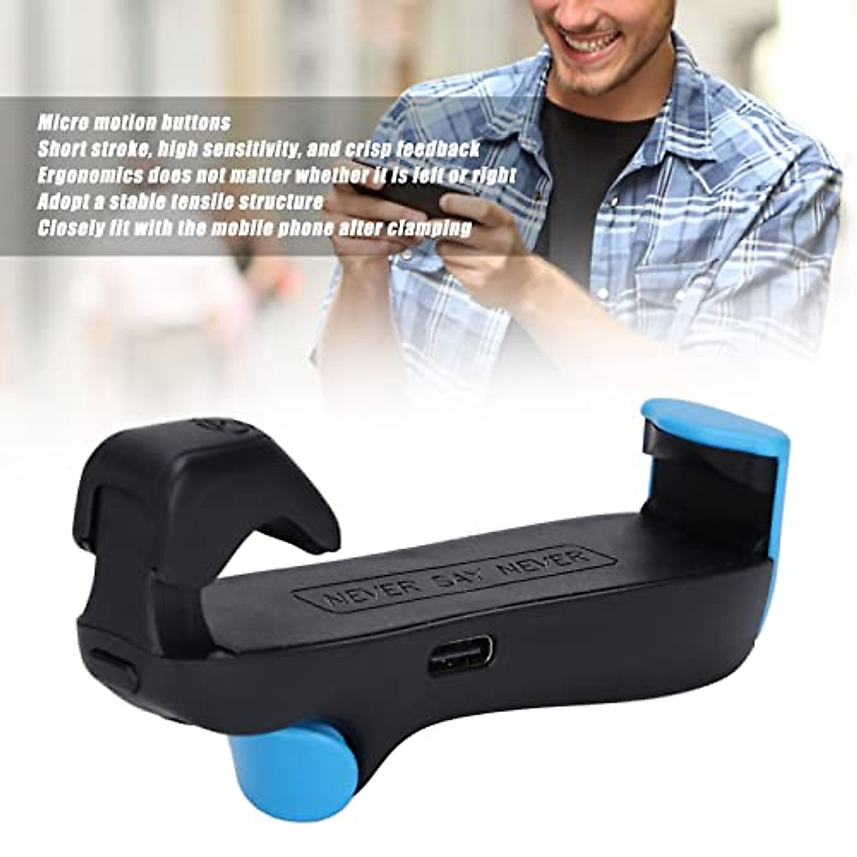Gaming Controller, Capacitive Mapping Technology Trigger Gamepad Stable Tensile Structure for iOS PUGE Games for PUGE Games