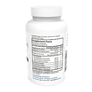 Kenkoderm Multivitamin for Psoriasis, Skin Care & Immune Support Supplement, 120 Capsules with Omega 3, Vitamin D, Glucosamine Chondroitin, Collagen, Vitamin A, Folic Acid & MSM, 60 Day Supply