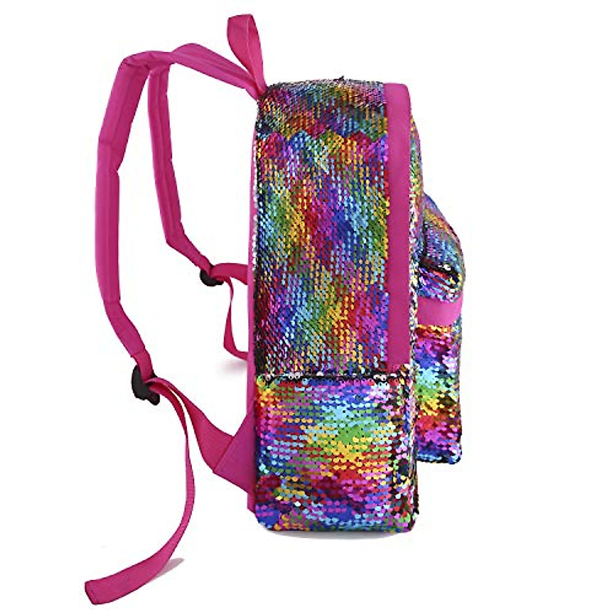 Le Vasty Mini Sequin Backpack for Little Girls Kids Women Fashion Small Daypacks Purse for ladies Magic Mermaid Sparkly Back Pack(Rainbow)