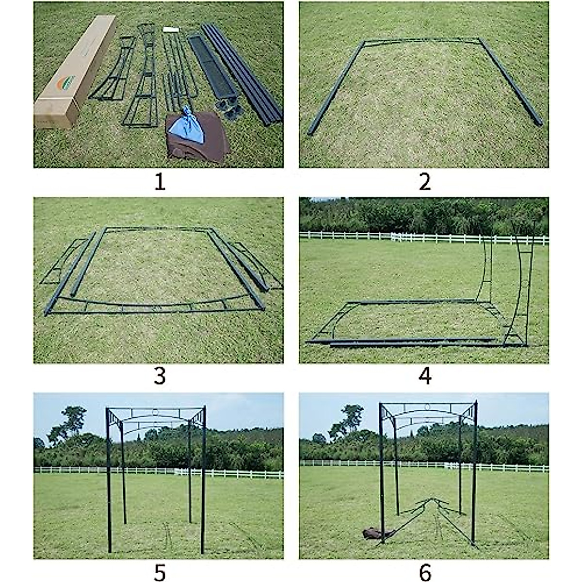 Grill Gazebo 5×8 Grill BBQ Canopy Tent Shelter with 2 Tier Hardtop Outdoor Patio Backyard Deck (L96 x W60 x H101, Red)