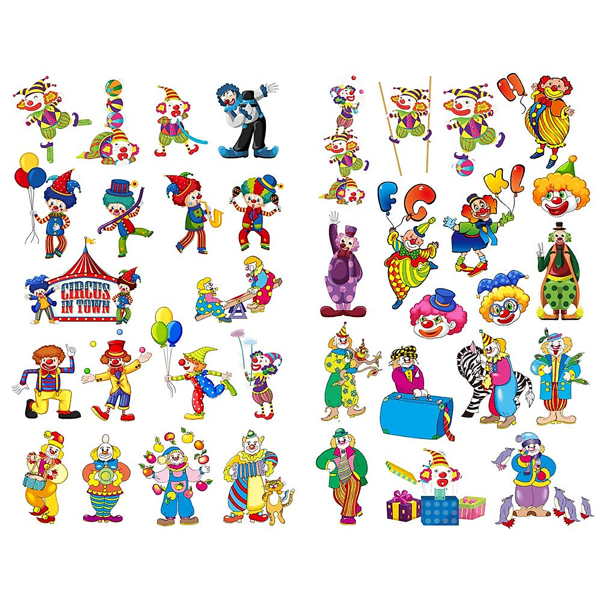 Seasonstorm Cute Circus Clown Decoration Album Planner Stickers Scrapbooking Diary Sticky Paper Flakes (PK662)