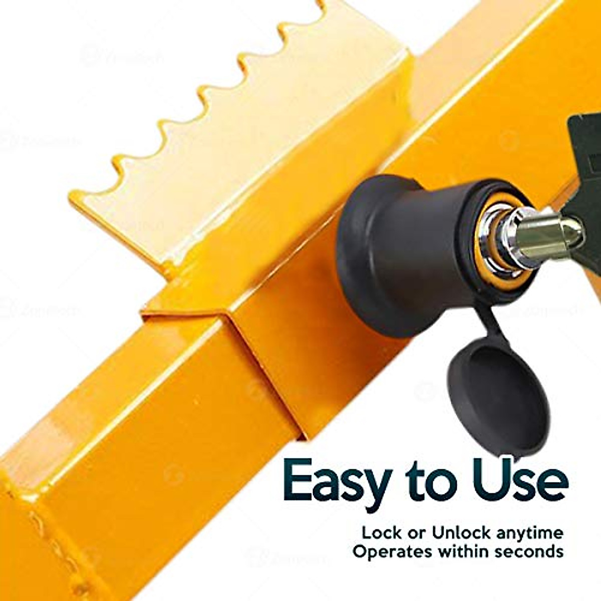 Zone Tech 2-Pack Security Wheel Chock Lock- Trailer Clamp Boot Tire Claw - Premium Quality Heavy Duty Stabilizer Anti- Theft -Protective for Parking Car, Trailer, Truck and SUV