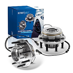 Detroit Axle - 4WD Front Wheel Bearing Hubs for Ford F-250 F-350 Super Duty 2011-2016, Replacement 2012 2013 2014 2015 F-250 F-350 Super Duty (SRW) Wheel Bearing and Hubs Assembly Set