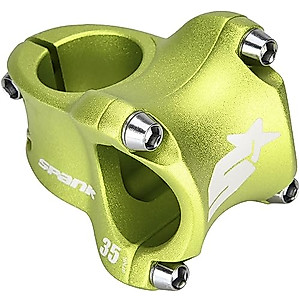 Spank Spike Race 2 Shot-Peen Anodized MTB Bicycle Stem (Green, 50mm), Lightweight and Strong Alloy Stem for Mountain Bike, Mountain Bike Stem Short Handlebar, Stem for Most Bicycle, Cycling