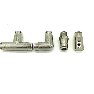 Brass Slip Connector For Misting System, YOKING YK-F1A, 3/8 inch connector, 1500Psi, 4 kinds in one package(Elbow, Tee, 1/4''male Lock, End)