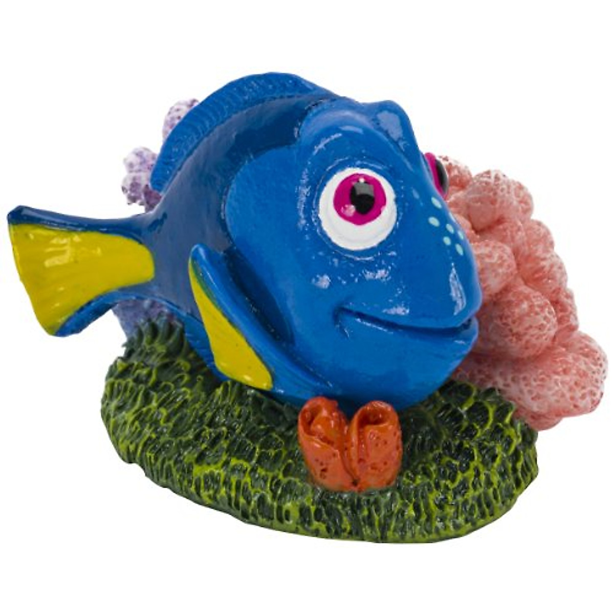 Penn-Plax - Officially Licensed Disney's Finding NEMO Aquarium Ornament - Dory with Pink & Purple Coral - Mini Sized 1.6" Tall