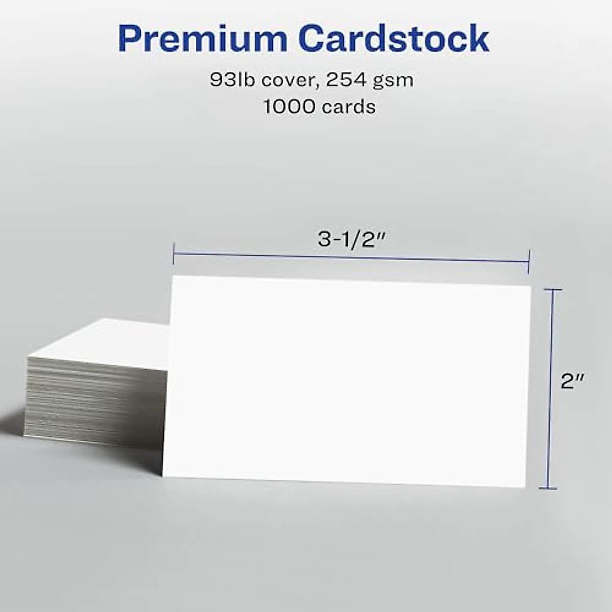 Avery Clean Edge Printable Business Cards with Sure Feed Technology, 2" x 3.5", White, 1,000 Blank Cards for Inkjet Printers (08870)