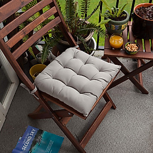 Now Designs Renew Collection Padded Chair Cushion, 1 Count (Pack of 1), Cobblestone Grey