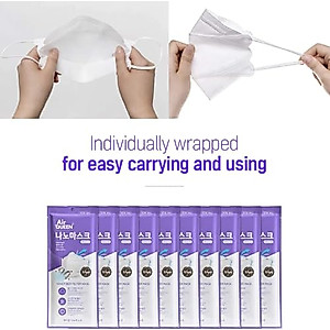 [30 Pack] Air-Queen Nano-Mask | White | Nanofiber Filter | Ultra Thin | 3-Layer Face Mask for Adults | Individually Packed (30 Pack, White)